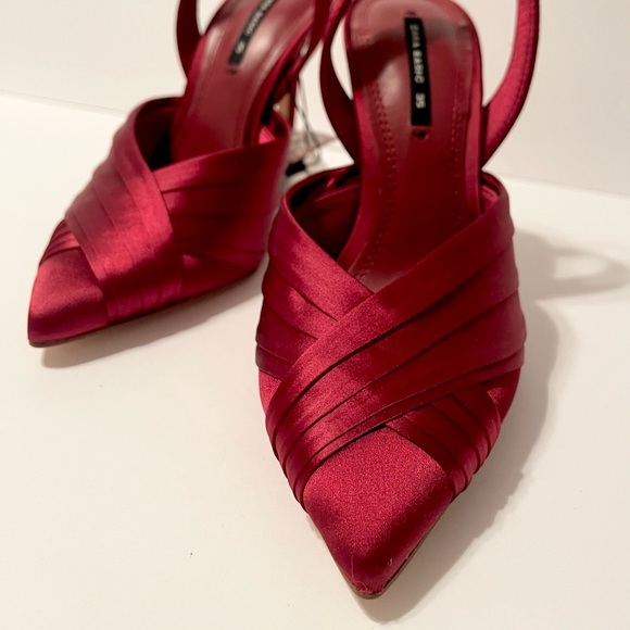 Zara | Shoes | Zara Red Heels With Tag | Poshmark